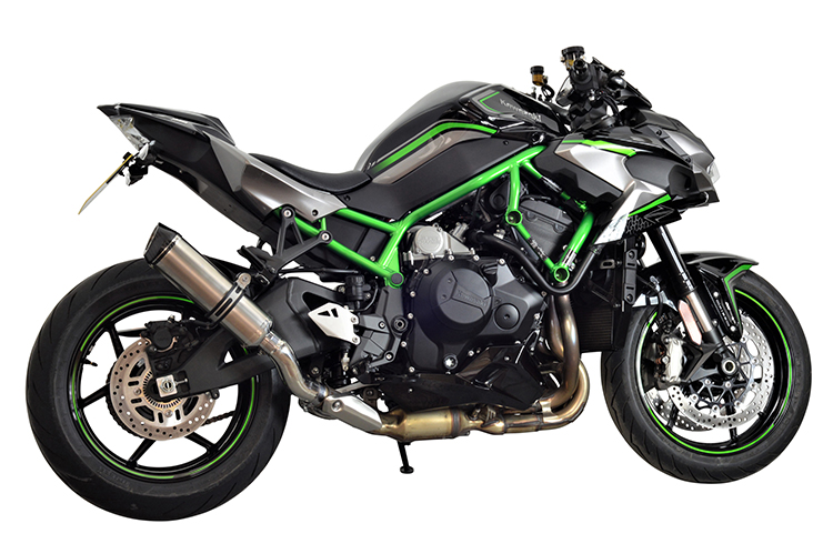 Kawasaki ZH2 Exhaust|2020-2024|Round Diabolus Carbon Outlet ...