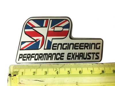 SP Engineering Exhaust Sticker - spengineering.co.uk