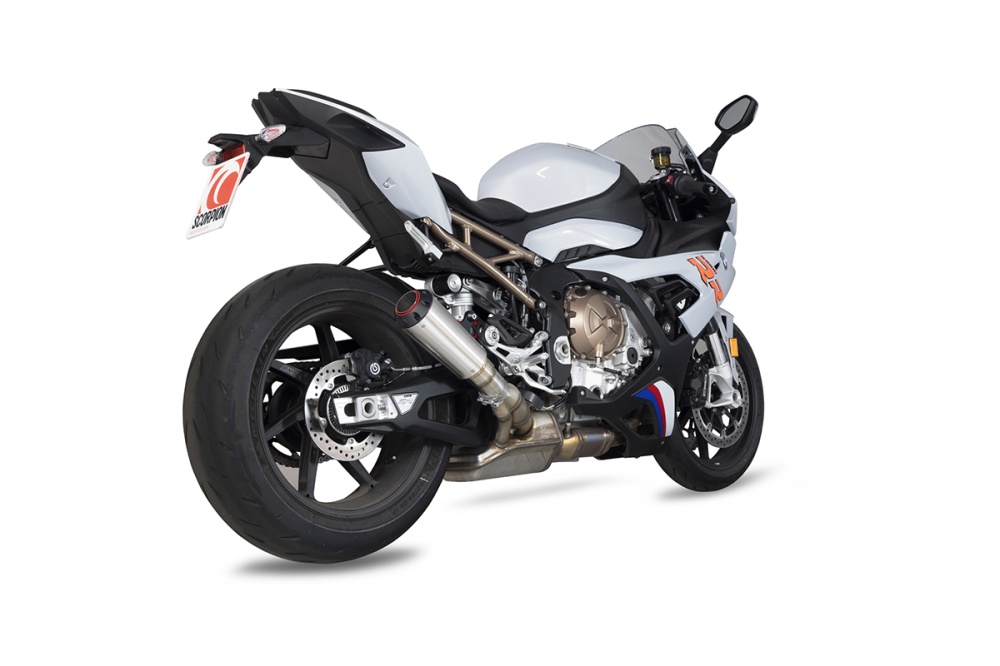 BMW S1000RR (2019-2024) Scorpion Red Power Brushed Stainless Exhaust ...