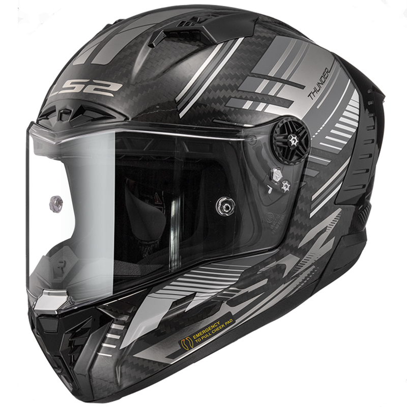 LS2 Thunder FF805 Carbon Helmet - Volt - spengineering.co.uk