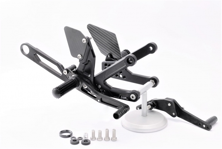 Yamaha YZF-R1 (2015-2016) MG Biketec Rear Sets - spengineering.co.uk