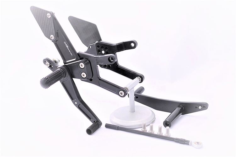 Yamaha YZF-R1 (2009-2014) MG Biketec Rear Sets - spengineering.co.uk