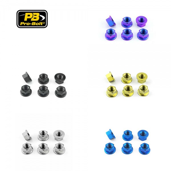 Pro Bolt Rear Sprocket Nuts - Titanium - M8 x 1.25mm - spengineering.co.uk