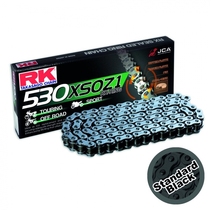 RK XSO 530 PRO X Ring Black Steel Chain - spengineering.co.uk