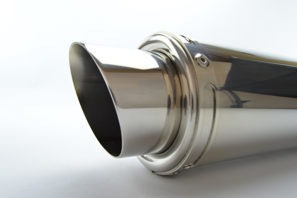 Yamaha YZF R125 (08-13) Round Moto GP Stubby Polished Stainless Exhaust ...