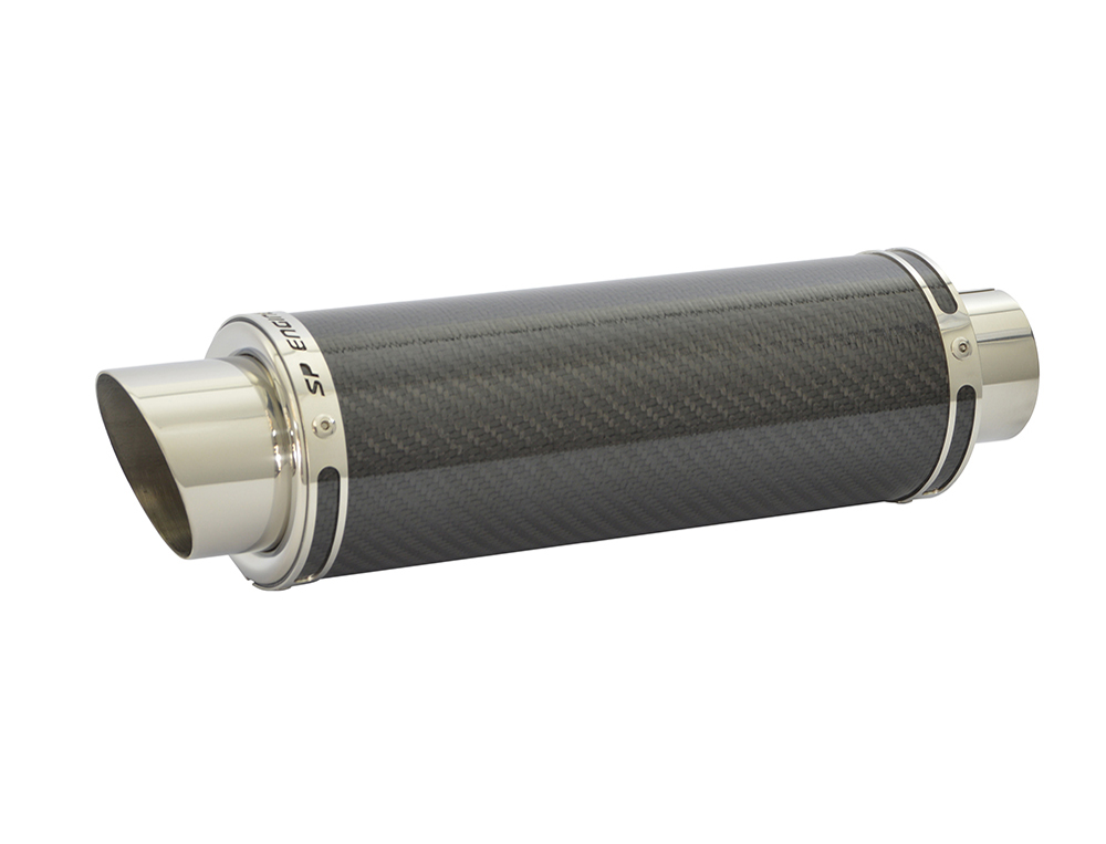 Suzuki GSXR600 L1-L8 Round Moto GP Stubby Carbon Fibre Exhaust - spengineering.co.uk