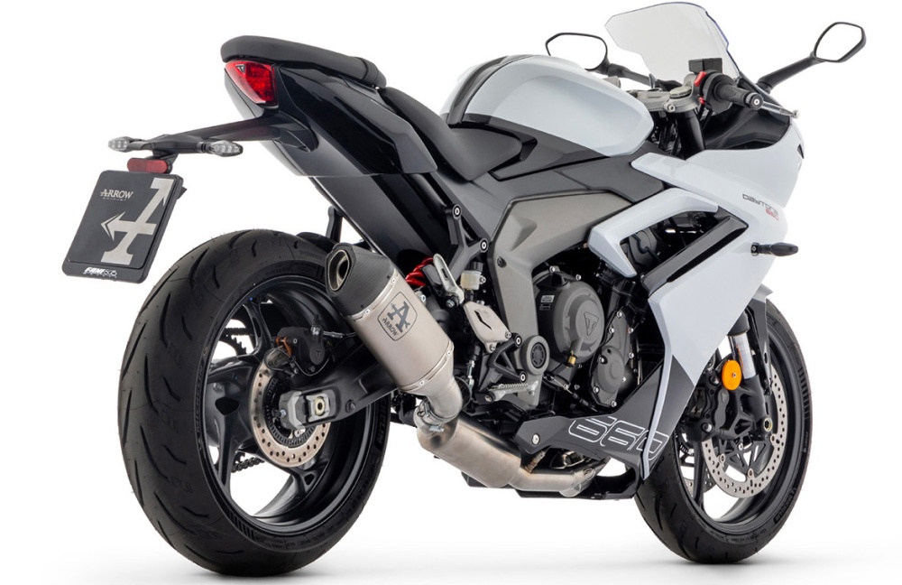 Triumph Daytona 660 (2024+) Arrow Veloce Full Exhaust System - Titanium ...